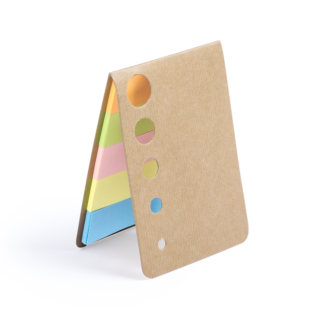 Libretas muy baratas de cartón con notas adhesivas de colores